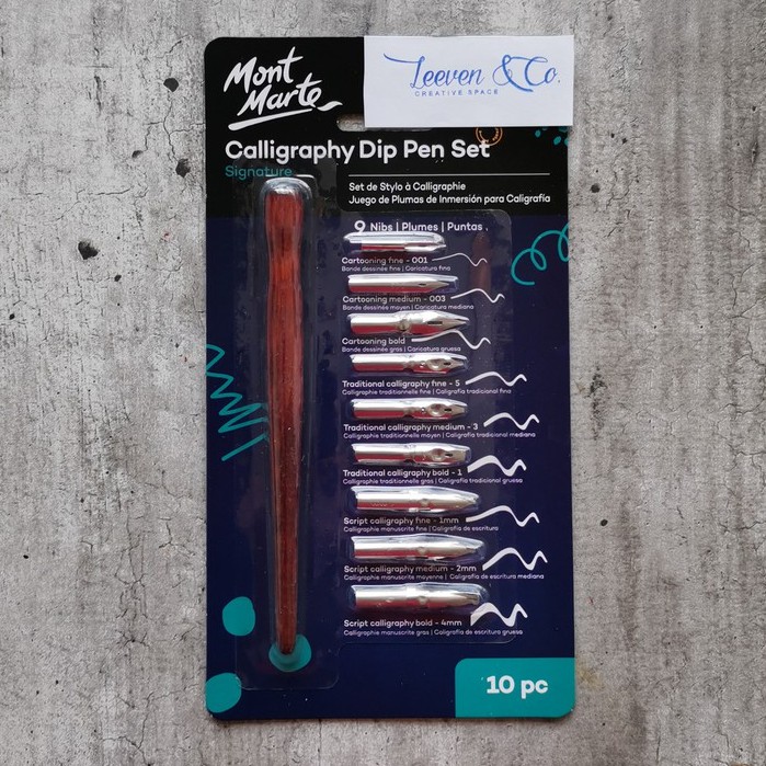 Jual MONT MARTE CALLIGRAPHY DIP PEN SET - 9 NIB | Shopee Indonesia