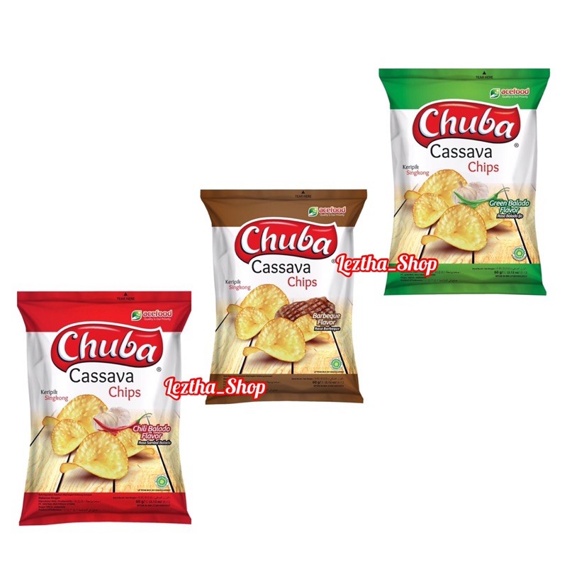 Jual Chuba Cassava Chips Rasa Sambal Balado , Rasa BBQ , Rasa Sambal ...