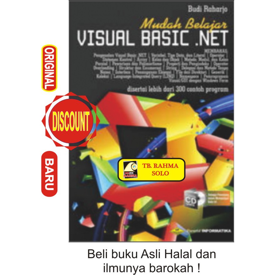 Jual Mudah Belajar Visual Basic.Net disertai lebih dari 300 contoh ...