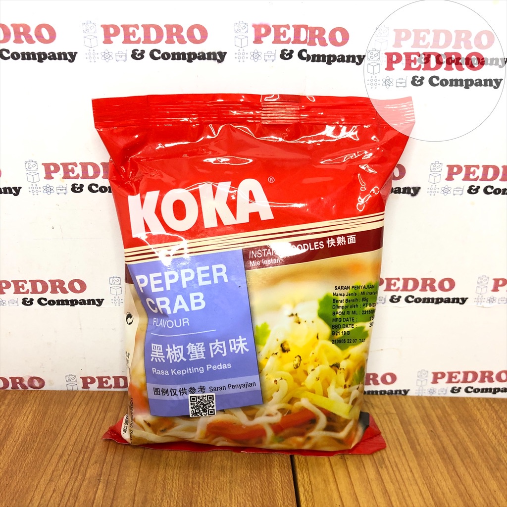Jual Koka instant noodle PEPPER CRAB 85 gram - mie rasa kepiting pedas ...