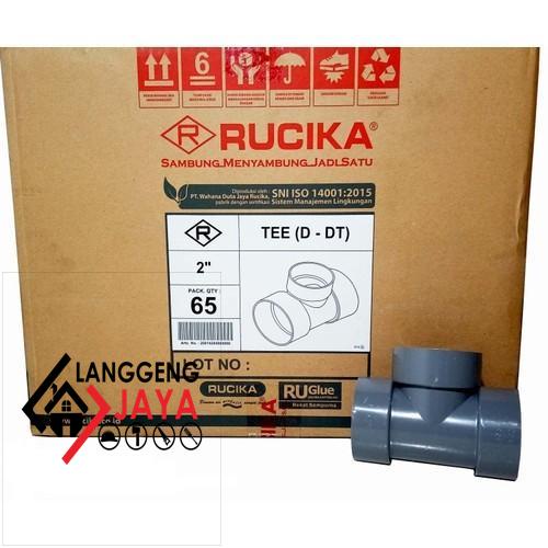 Jual 1Pc Tee Pvc 2 Dv Sedang Rucika Sambungan Pipa Langgeng- | Shopee ...
