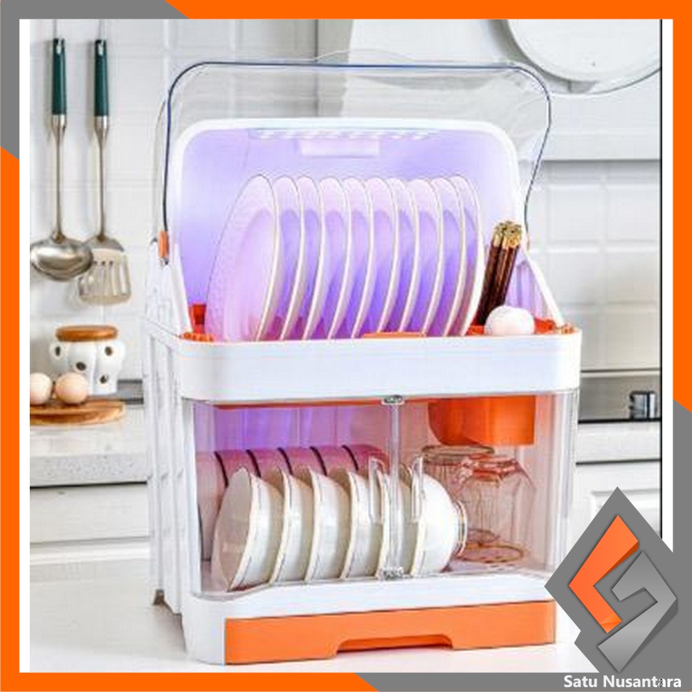 Jual SN-C266 Rak Piring Lemari 2 Susun Plastic Dish Rack Rak Pengering ...