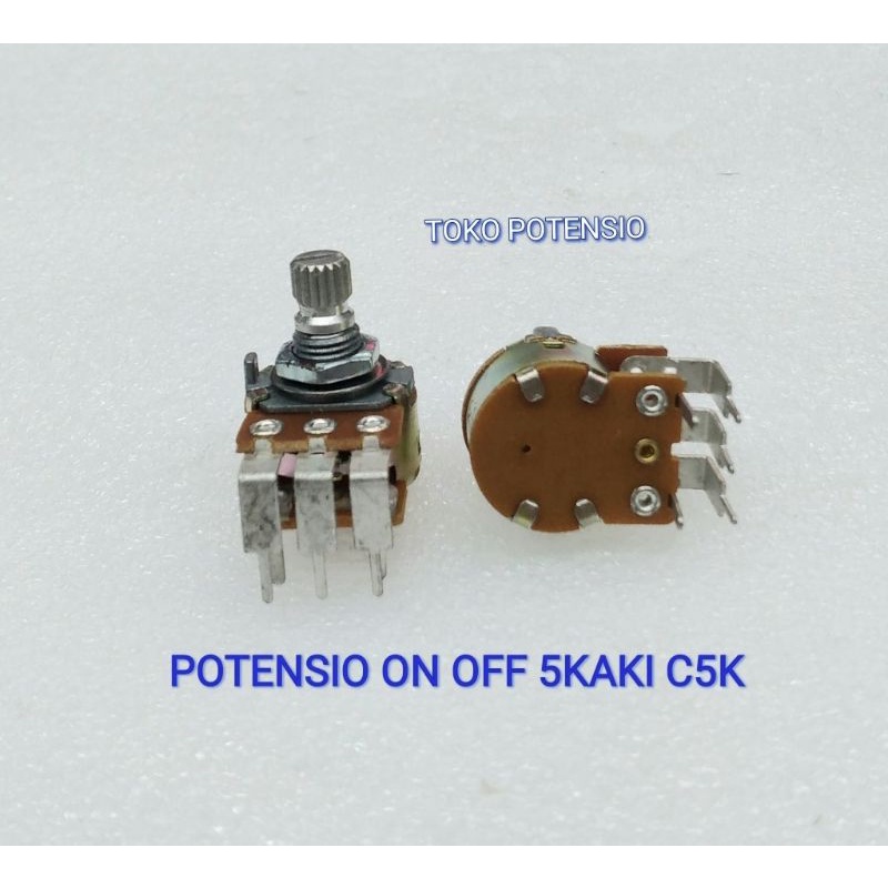 Jual POTENSIO DIMMER ON OFF 5KAKI C5K | Shopee Indonesia