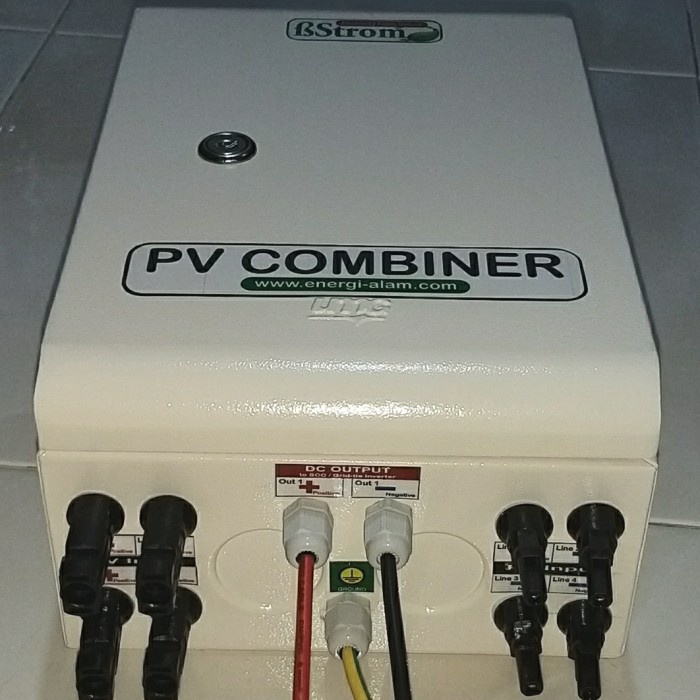 Jual PV Combiner Box 4(8) in 1 Out - Kotak instalasi kabel Sistem PLTS ...