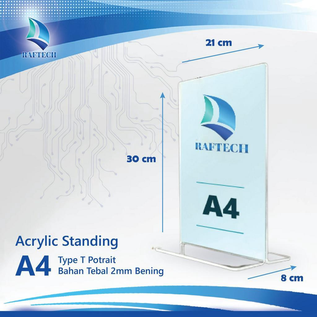 Jual Acrylic Tent Holder / Akrilik Tent Card A4 T Portrait 2mm | Shopee ...