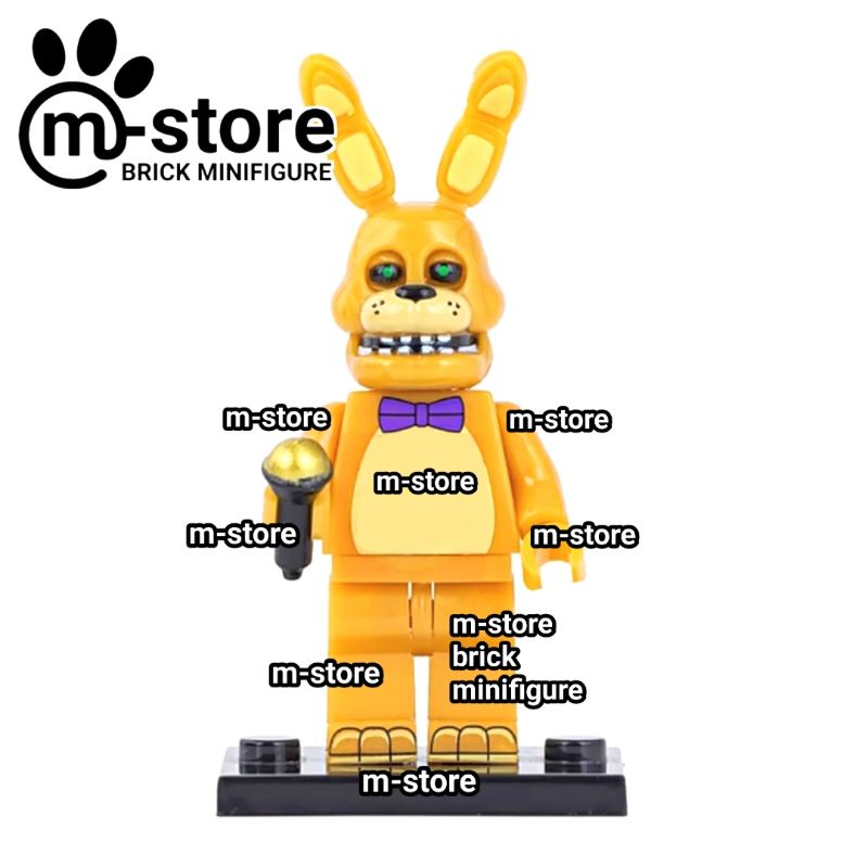 Jual brick five nights at freddy's fnaf golden bonnie mini toy figure ...
