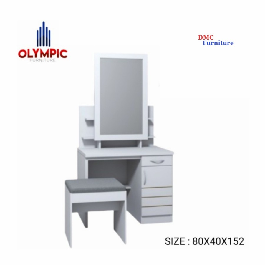 Jual meja rias putih minimalis meja rias kaca sleding | Shopee Indonesia