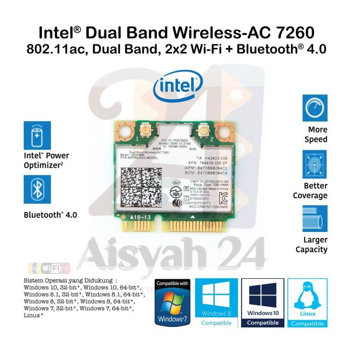 Jual Wifi Card Intel Dual Band Wireless-AC 7260 for laptop, NUC & Mini PC | Shopee Indonesia