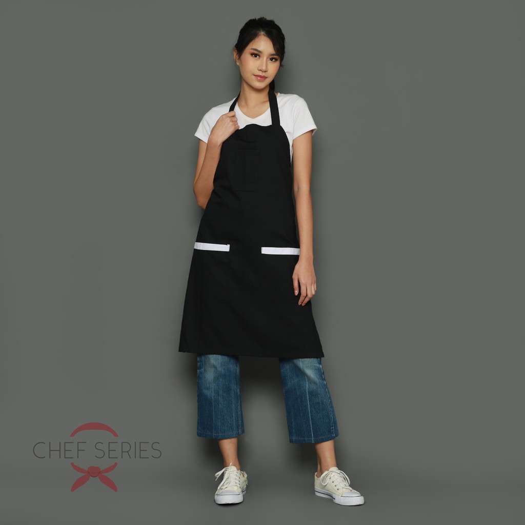 Jual Chef Series Exclusive Full Panjang Apron - Hitam | Shopee Indonesia