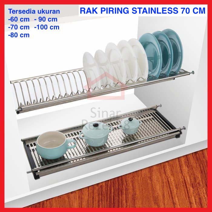 Jual 70 cm Rak Piring Gelas Gantung STAINLESS Baleno Kitchen Set ...