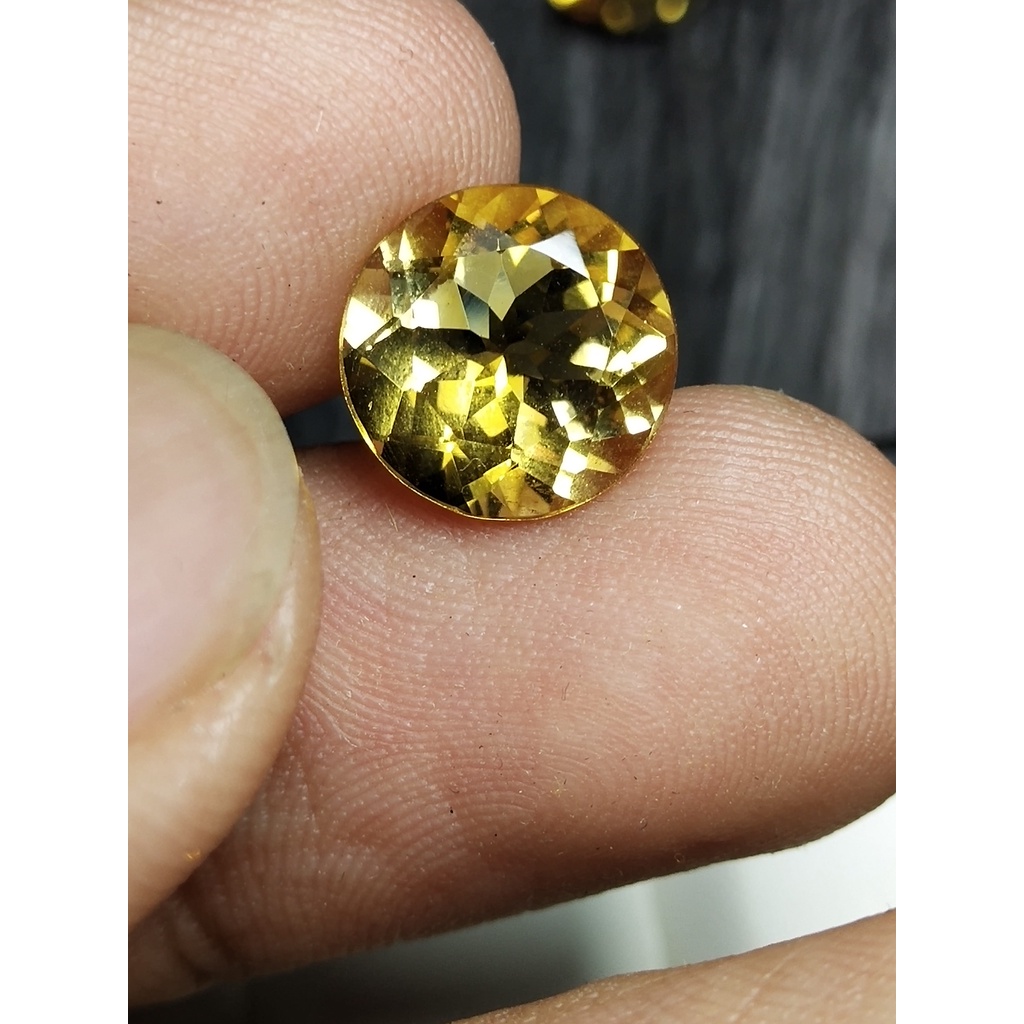 Jual Natural Golden Citrine Kecubung Kuning Emas Round Cutting 10x10 mm ...