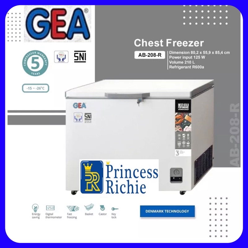 Jual GEA Chest Freezer 210 L AB 208 R | Shopee Indonesia