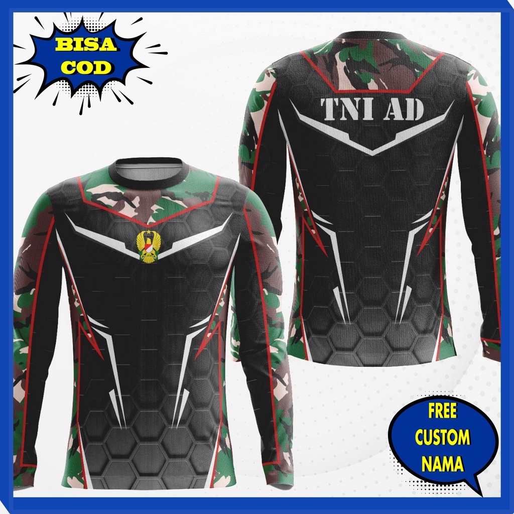 Jual (NEW DESIGN) BAJU KAOS JERSEY LENGAN PANJANG TNI SNIPER LORENG ...