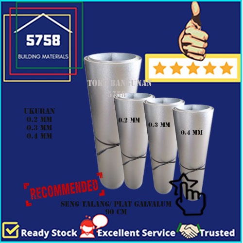 Jual Seng Plat Talang Air Atap Galvalum Zincalume Tebal 0.2mm Lebar ...
