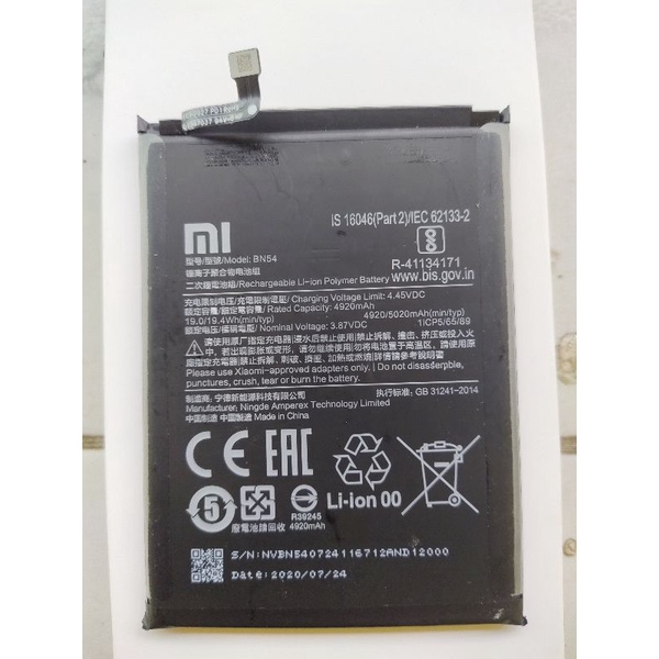 Jual BATERAI REDMI 9 BN 54 ORIGINAL COPOTAN | Shopee Indonesia