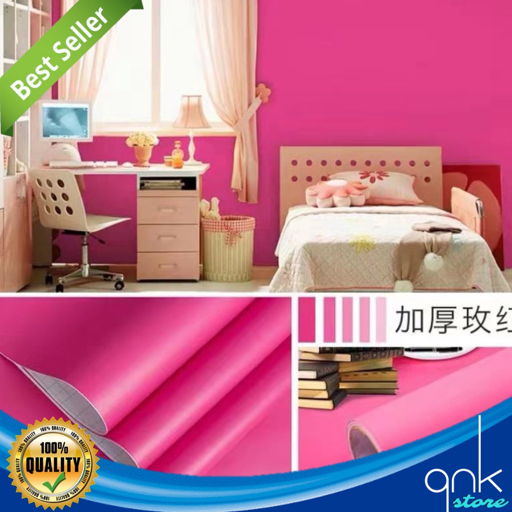 Jual Wallpaper Dinding Motif Polos Pastel 45cm x 5m Polos Pastel Pink ...