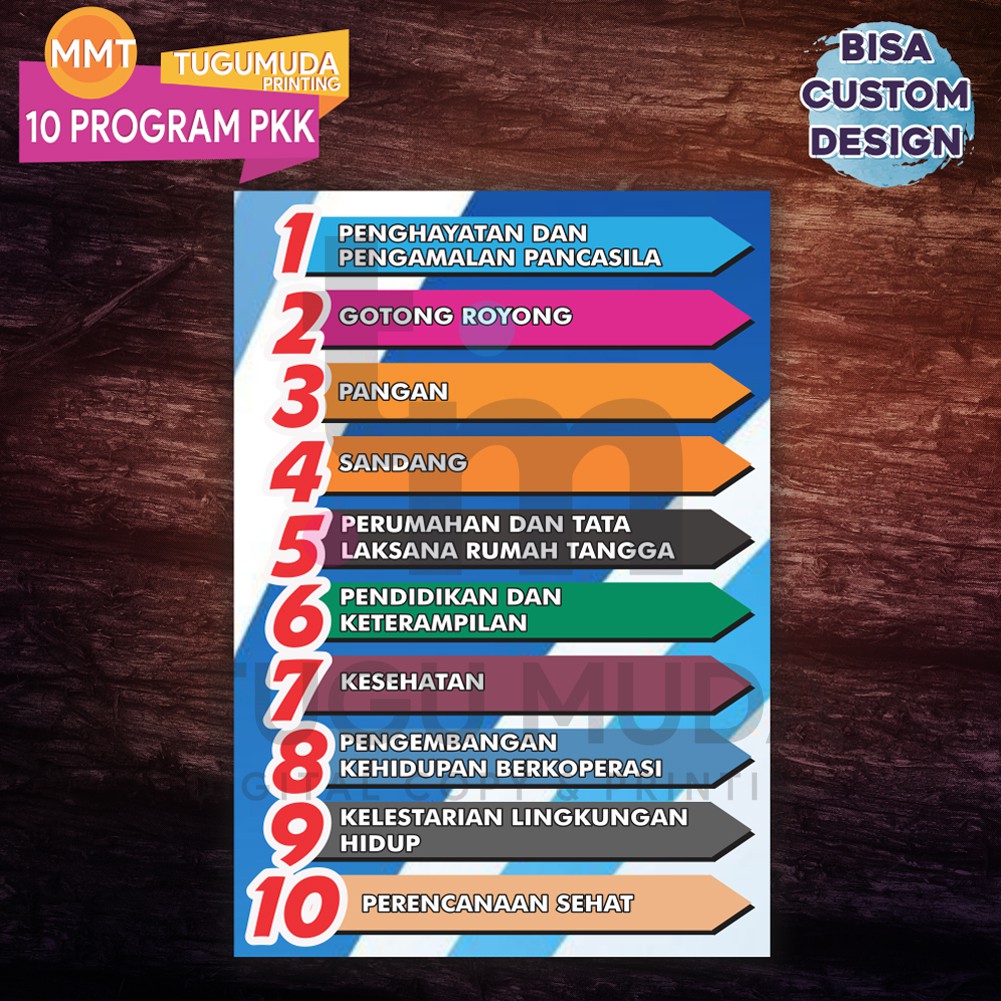 Jual Cetak MMT|Spanduk|10 Program Pokok PKK-RT-RW | Shopee Indonesia