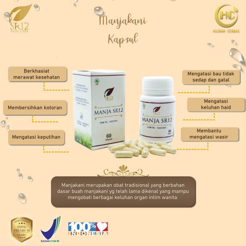 Jual MANJAKANI SR12 / MANJA SR12 / OBAT KEPUTIHAN AMPUH | Shopee Indonesia