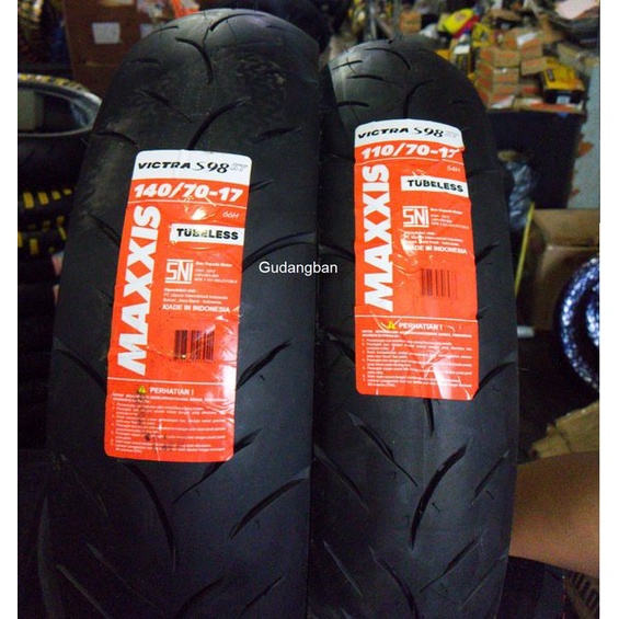 Jual ( PAKET 2 BAN RING 17) SALE !!! VICTRA 110 70 17 dan 140 70 17 MAXXIS ST Ninja TUBELESS ...
