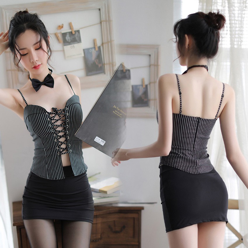 Jual Lingerie Sexy Costume Seragam Kostum Sekertaris Pramugari Seksi