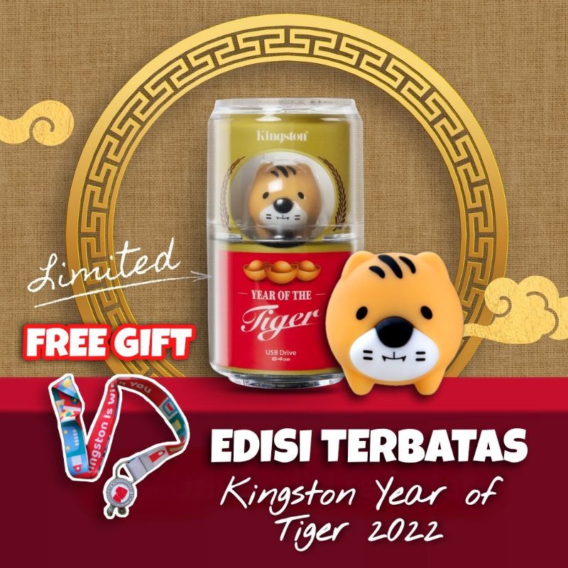 Jual Kingston 2022 Limited Edition Mini Tiger USB Flash Drive | Shopee ...