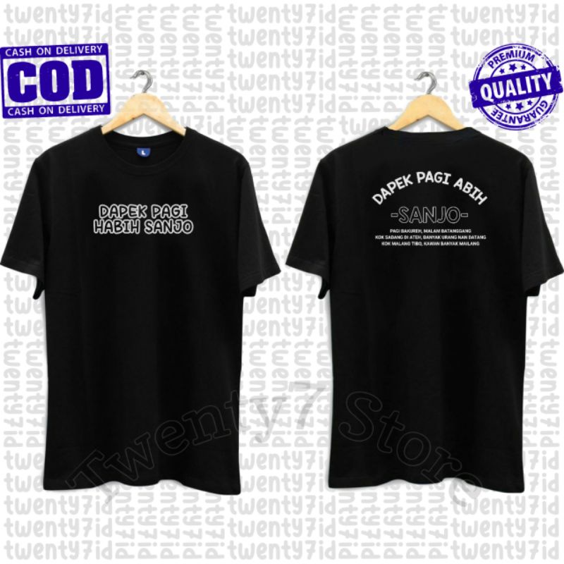 Jual Kaos Pria Distro Minang Keren Dapek Pagi Habih Sanjo Baju Terlaris ...