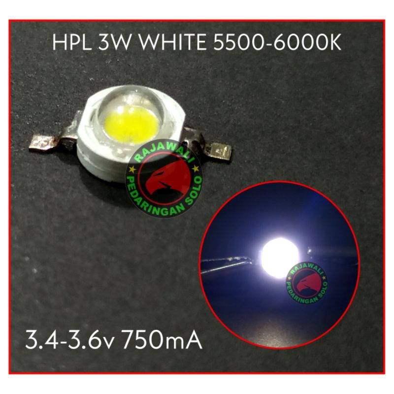 Jual HPL 3W 750mA PUTIH LED AQUASCAPE LED MOTOR SENTER | Shopee Indonesia