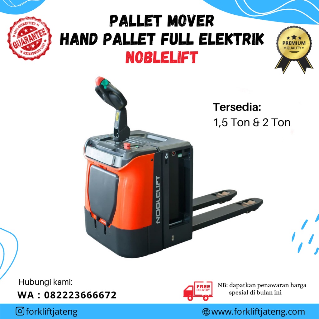 Jual Hand Pallet Electric Jogja Noblelift / Pallet Mover Jogja Murah ...