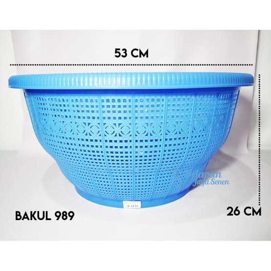 Jual Bakul Bolong Jumbo Besar Bakul Cengkeh Plastik Premium Green Leaf Diameter 53CM Bakul ...