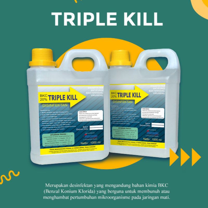 Jual TRIPLE KILL desinfektan / untuk semprot lingkungan kandang ...