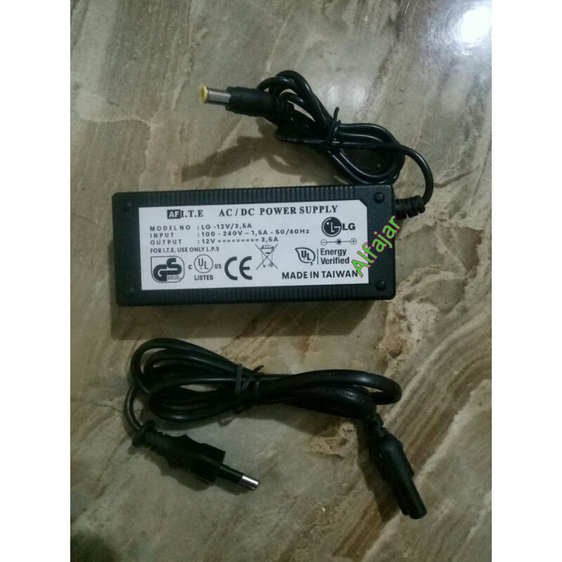 Jual Adaptor MONITOR LCD LED LG 12V -2A 12V ADS-24NP-12-1 12024G COLOKAN JARUM Power supply ...