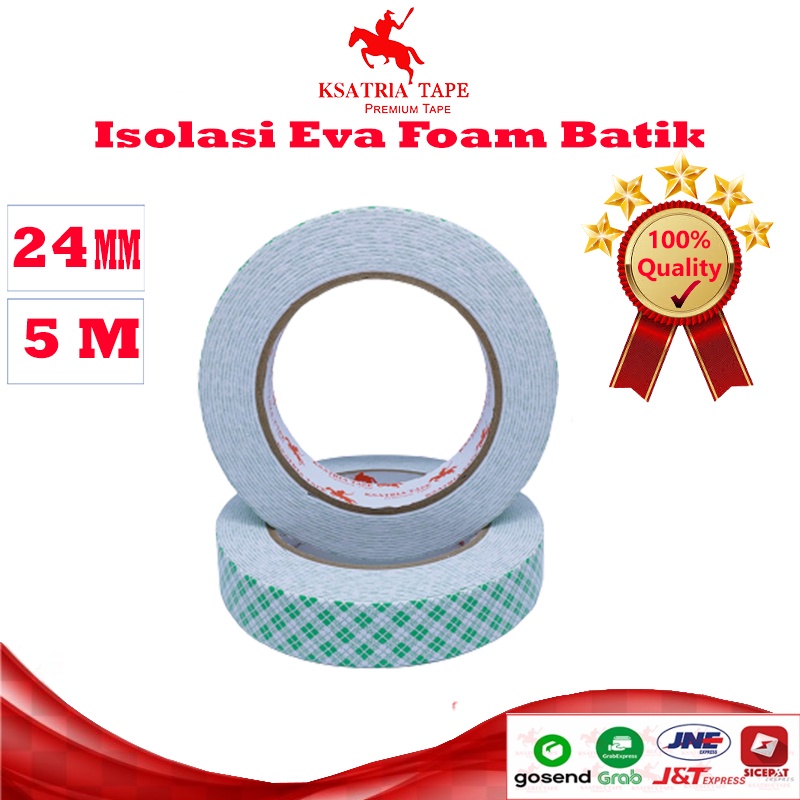 Jual [TERMURAH] Lakban OPP Tape / Isolasi Eva Foam Batik Tape / Double ...