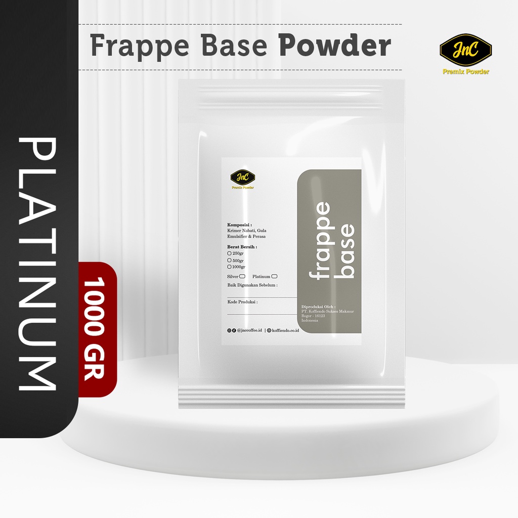 Jual JnC Frappe Base Platinum Powder 1 KG I Bubuk minuman Frappe Base ...
