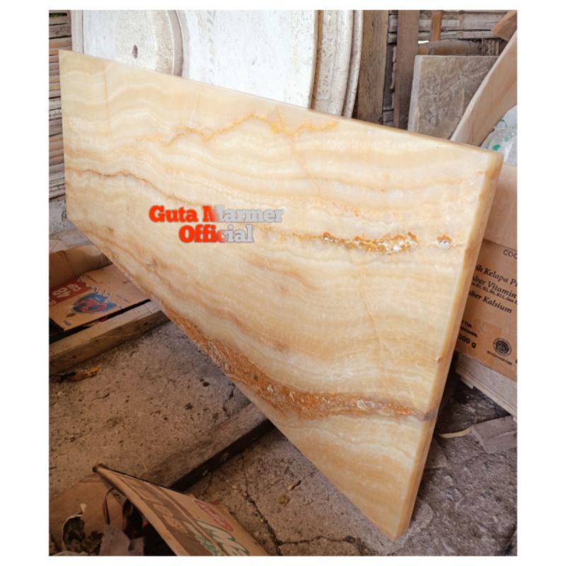 Jual Top Table / Daun Meja Batu Onix Bawean Super Urat Sealur | Shopee ...