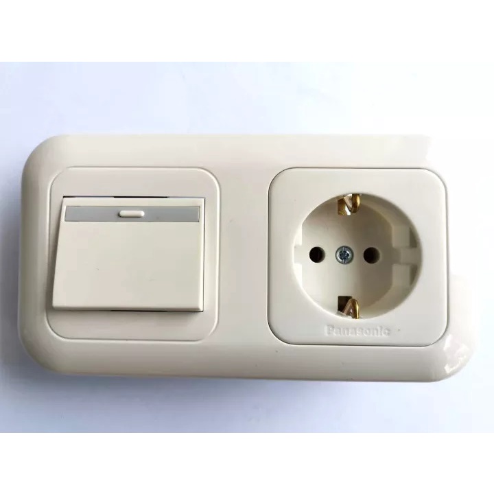 Jual Panasonic Stop Kontak + Saklar 1 Tombol Lebar Saklar Engkel Saklar ...