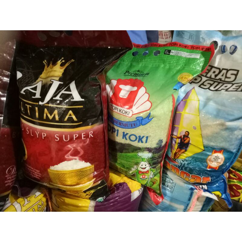 Jual Beras Raja Ultima / Beras Topikoki Setra Ramos / Beras Selancar ...