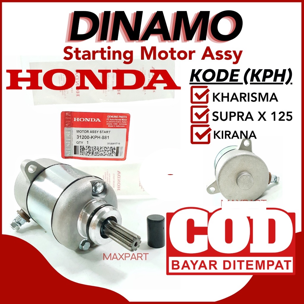 Jual DINAMO STARTER KPH STARTING MOTOR ASSy HONDA KHARISMA SUPRA X 125 ...