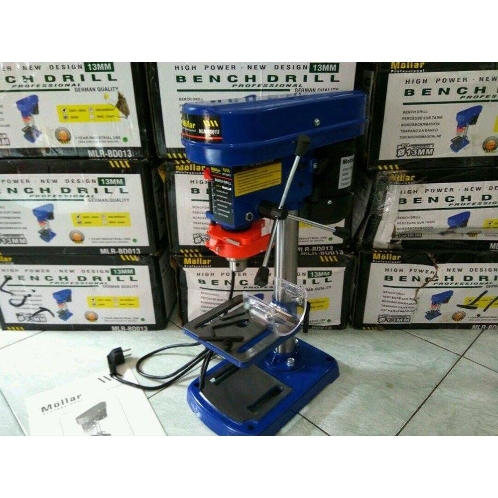 Jual bor duduk 13mm 250w Mollar BD013 bench drill mesin bor besi kayu ...