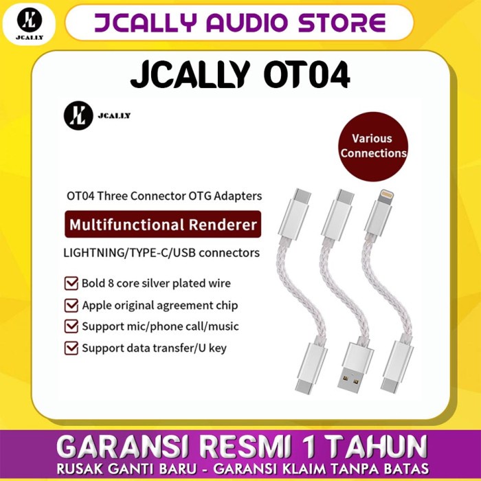 Jual JCALLY OT04 Type C to Lightning / USB Type C / USB Laptop PC Adapter | Shopee Indonesia