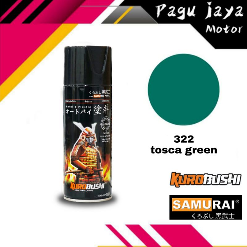 Jual samurai paint tosca green 322 cat semprot spray pilox pilok ...