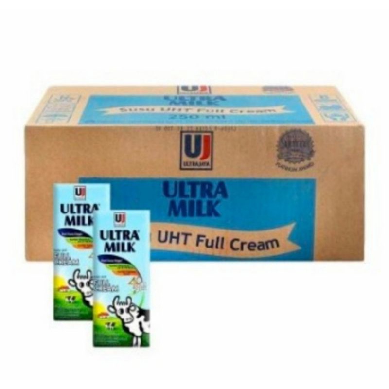 Jual Ultra Milk Full Cream 250 ml 1 Dus Isi 24 Pcs Susu UHT 1 Karton | Shopee Indonesia