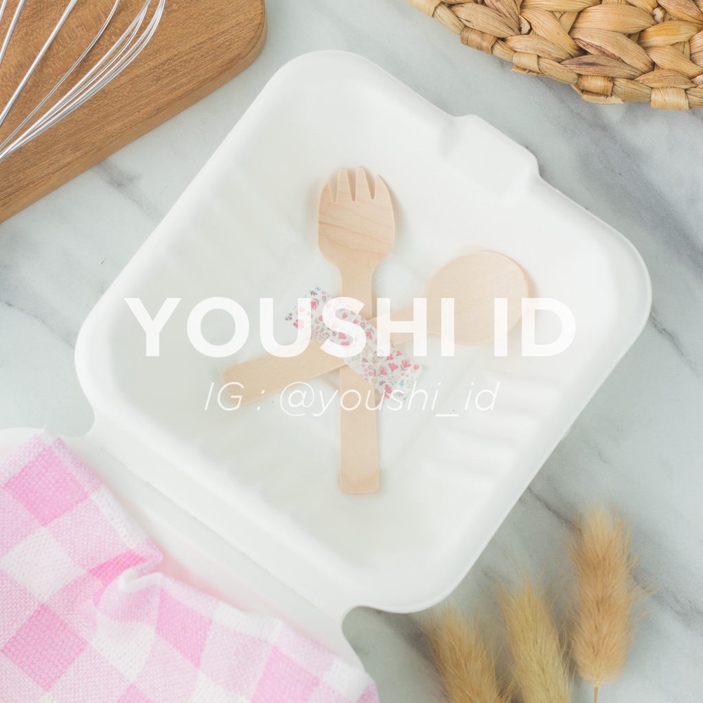 Jual (20pcs)Sendok Kayu Sekali Pakai/Sendok Dessert Mini/Sendok Kue ...