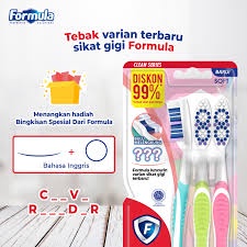 Jual FORMULA Sikat Gigi Confident Curve Rounder Soft isi 3 & Mood ...