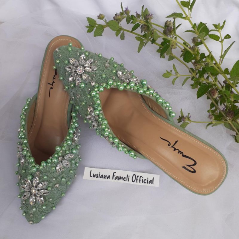 Jual HANARYI I Sepatu payet mutiara mixs warna, highheels kondangan ...
