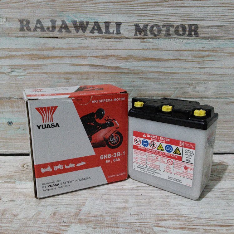 Jual AKI YUASA 6N6 3B 1 6V 6Ah | Shopee Indonesia