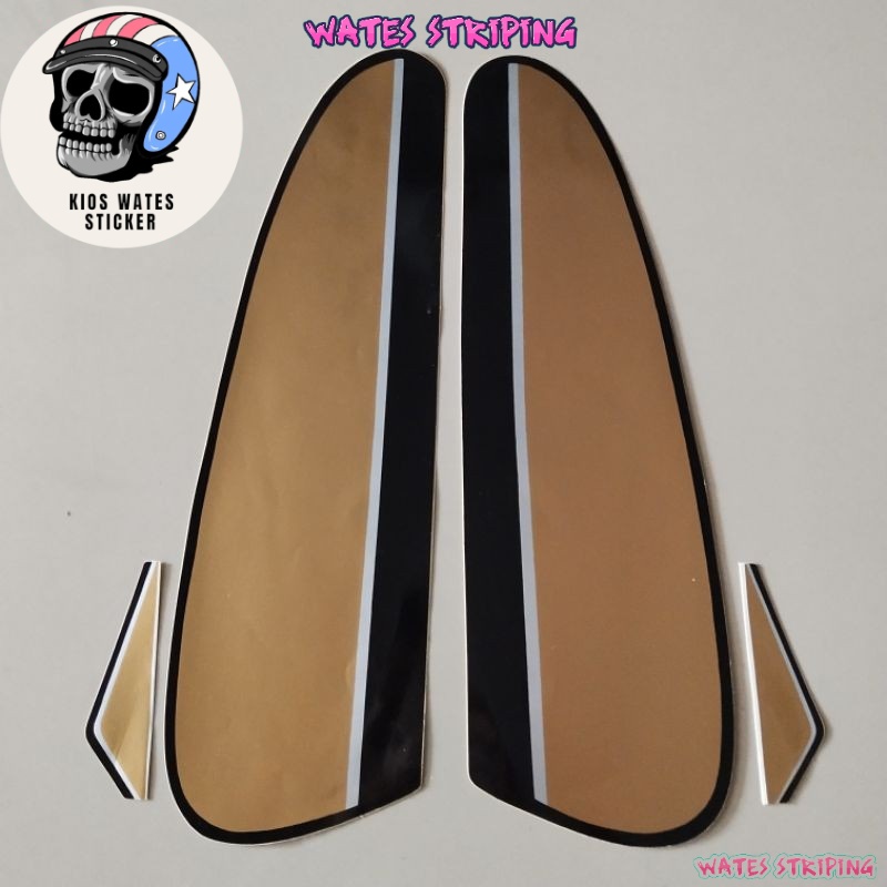Jual Striping Decal Polet Sticker honda cb100 CB 100 gelatik jadul gold ...