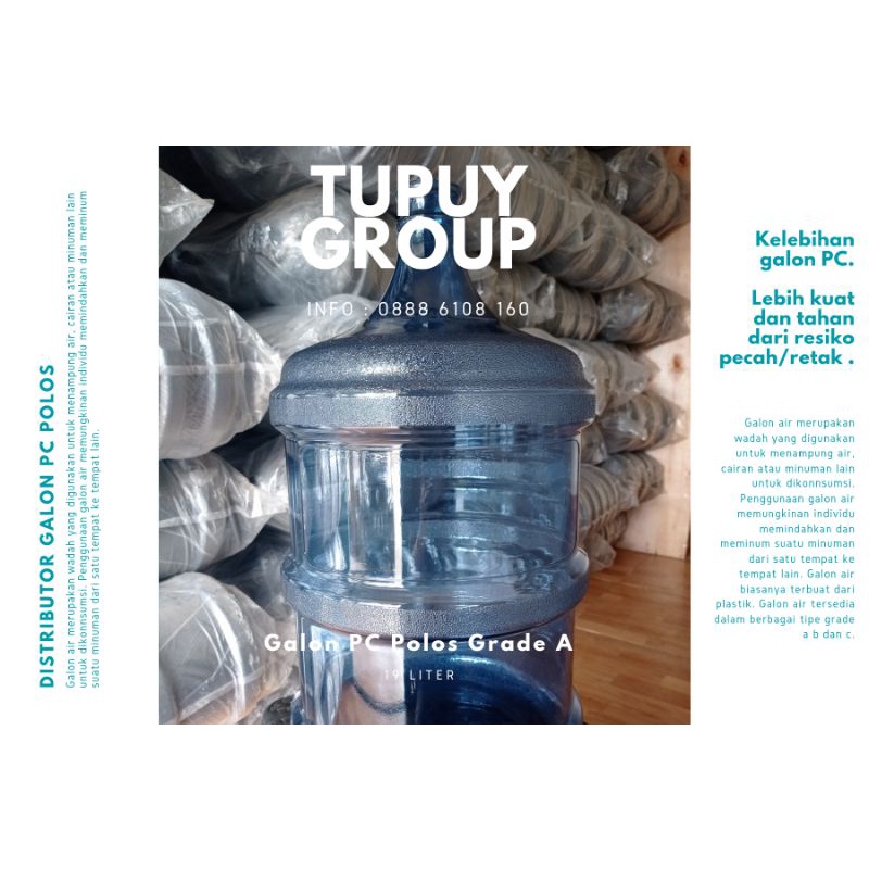 Jual Galon PC Polos 19 Liter | Shopee Indonesia