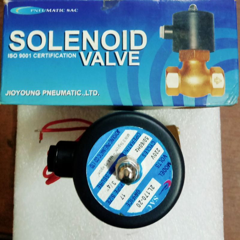 Jual SOLENOID VALVE TYPE: 2L-170-20 (3/4") AIR, OIL, SOLAR 220 V | Shopee Indonesia