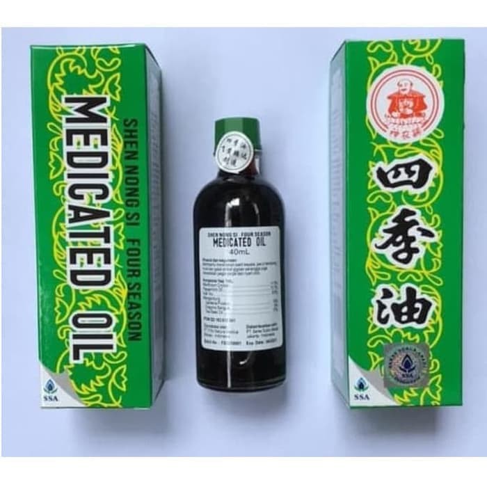Jual Medicated Oil Four Season Shen Nong Si Se Ci Yu Shi Ji You 20 ml ...