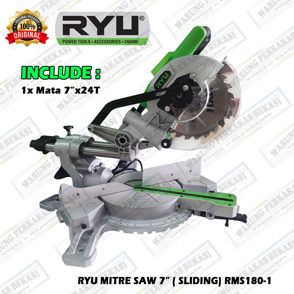Jual Ryu 7" Mitre Miter Saw Mesin Gergaji Potong Aluminium Kayu Siku ...